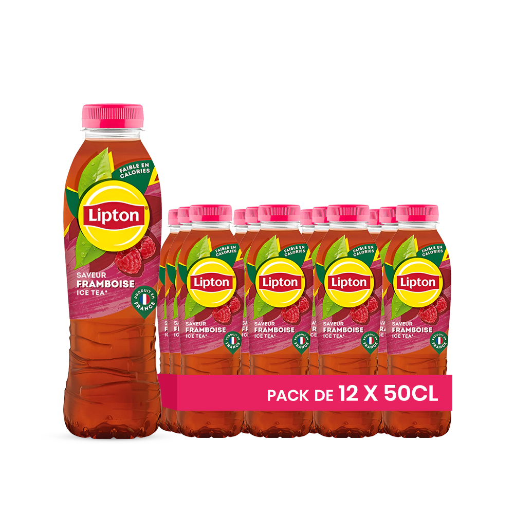 Lipton Ice Tea Framboise Pack 12 x 50CL – Boisson Thé Saveur Framboise ...