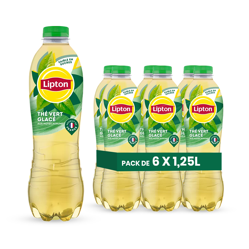 Lipton Ice Tea Agrumes Pack 6 x 1,25L – Thé Glacé Saveur Agrumes ...